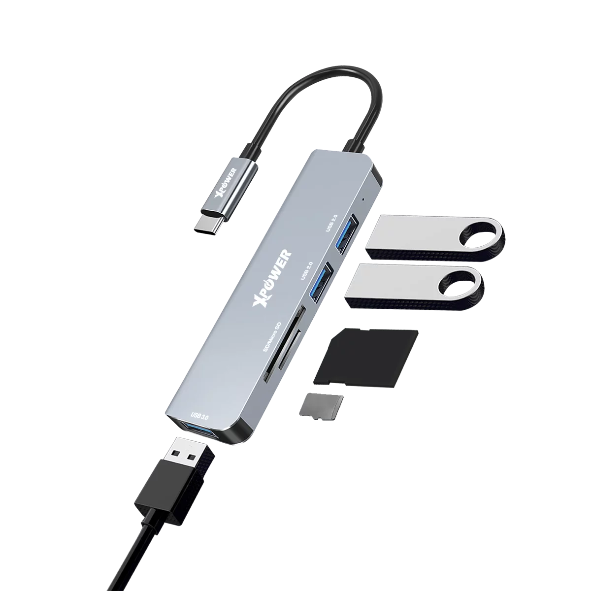 XPower HU52 5合1鋁合金 TYPE-C Hub – Chill Point Digital